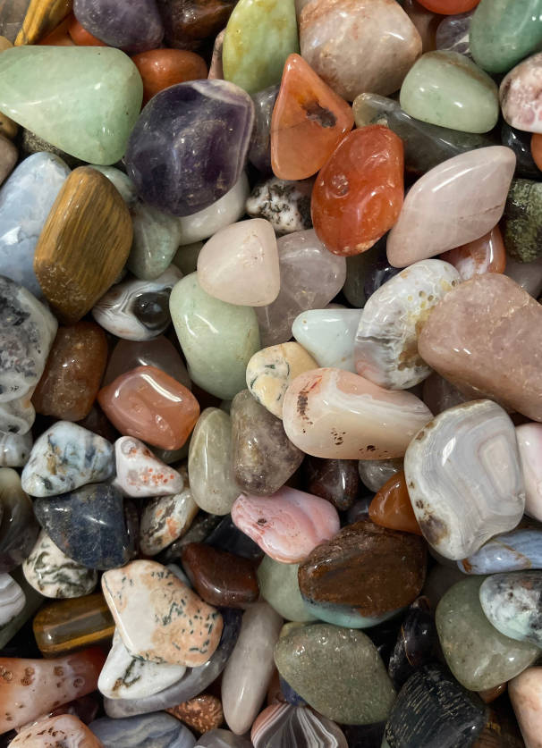 Assorted Tumbled Stones 0.5 in and 1 in BIG from 2oz Wholesale Bulk Lo ...